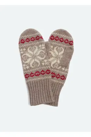 Sea Hollis Knit Mittens - Natural