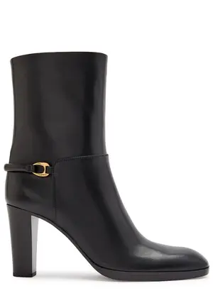 Saint Laurent Chemena 80 Leather Ankle Boots