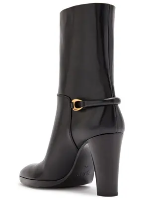 Saint Laurent Chemena 80 Leather Ankle Boots