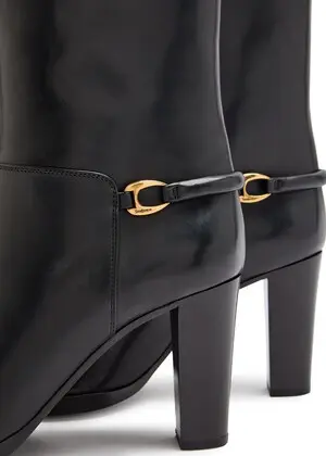 Saint Laurent Chemena 80 Leather Ankle Boots