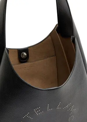 Stella McCartney Logo Faux Leather Shoulder Bag