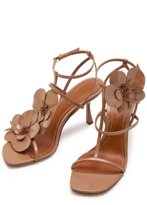 Zimmermann Orchid 85 Leather Sandals - Tan