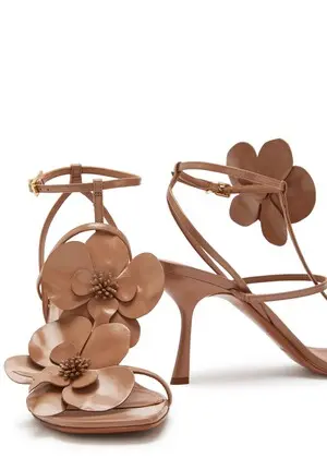 Zimmermann Orchid 85 Leather Sandals - Tan