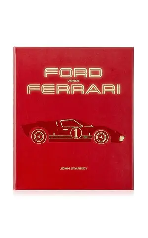 GRAPHIC IMAGE Ford Vs Ferrari Leather Hardcover Book - Red