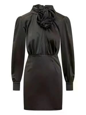 ACTUALEE Rose-detail High-neck Dress