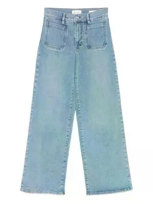 FRAME Belt-loops Wide Leg Jeans