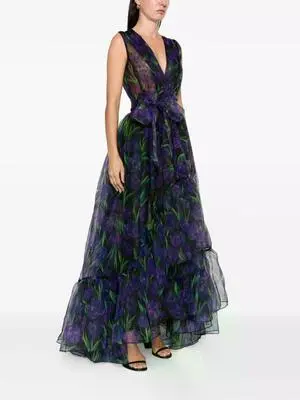 MIAU BY CLARA ROTESCU Floral Ruffled Tiered Dress