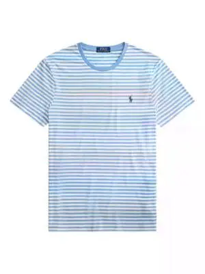 Polo Ralph Lauren Striped Logo-embroidered T-shirt - Blue