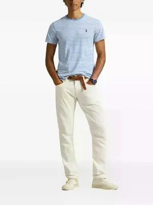 Polo Ralph Lauren Striped Logo-embroidered T-shirt - Blue