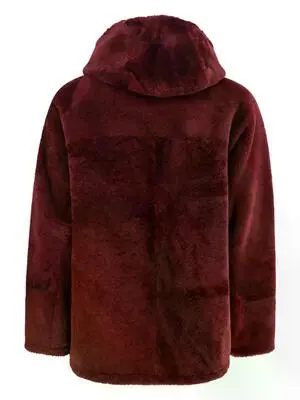 SALVATORE SANTORO Reversible Shearling Hooded Zip Jacket