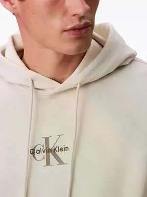 Calvin Klein Logo-print Hoodie - Neutrals