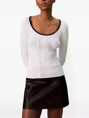 Calvin Klein Ribbed Trim Top