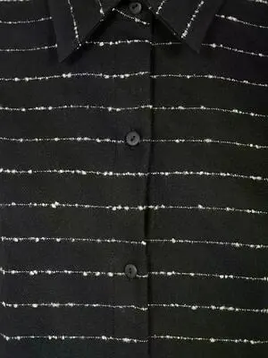 MARIA CALDERARA Buttoned Striped Dress