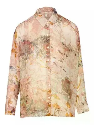 YAVI Printed Button Down Shirt
