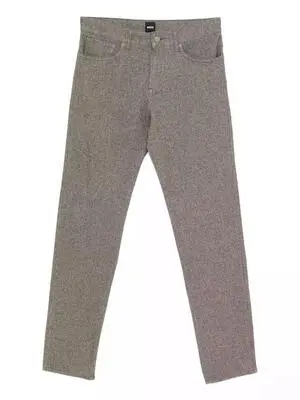 BOSS Logo-button Trousers - Brown