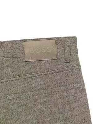 BOSS Logo-button Trousers - Brown