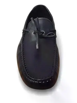 TOD'S Gommino Tie-detail Boat Shoes - Black