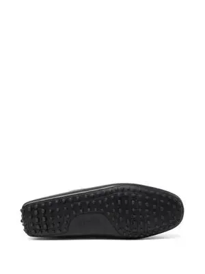 TOD'S Gommino Tie-detail Boat Shoes - Black