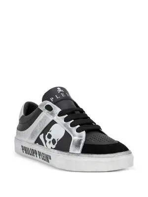 Philipp Plein Retro Kickz Leather Sneakers - Black