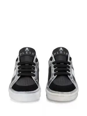 Philipp Plein Retro Kickz Leather Sneakers - Black