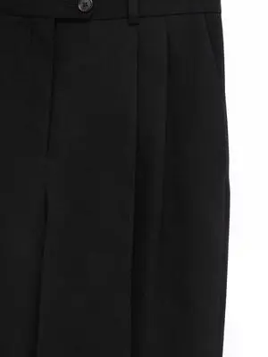 THE ROW Belt Loops Pleats Trousers - Black