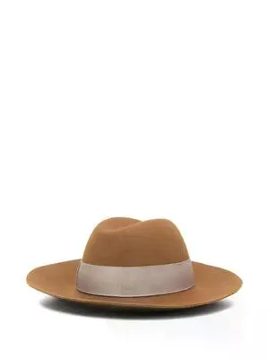 Borsalino Claudette Ribbon Band Hat - Brown