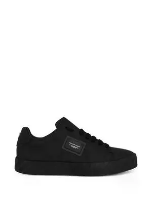 Philipp Plein Logo Plaque Lace-up Sneakers - Black