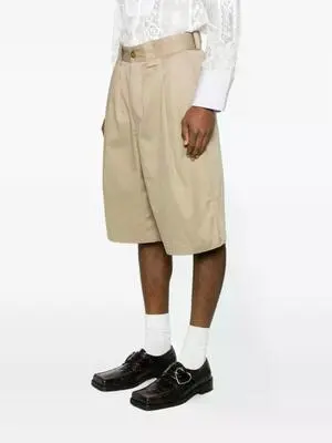 WILLY CHAVARRIA Pleated Shorts - Neutrals