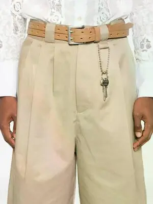 WILLY CHAVARRIA Pleated Shorts - Neutrals