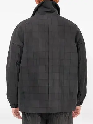 FORME D'EXPRESSION Padded Check Pattern Bomber Jacket
