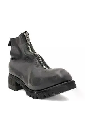 Guidi Front-zip Boots - Black