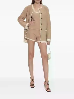 Posse Willow Crochet-trim Shorts - Neutrals