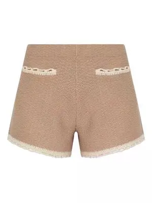 Posse Willow Crochet-trim Shorts - Neutrals