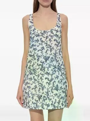 Posse Rue Baroque-print Mini Dress - White