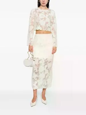 MALINA Floral Scalloped Skirt