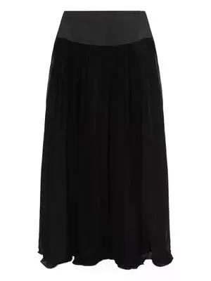 Posse Solene Gathered Maxi Skirt - Black