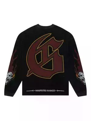 GODSPEED Graphic Print Long-sleeve Sweatshirt - Black