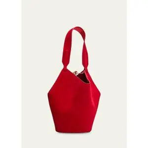 Khaite Lotus Mini Suede Tote Bag - Ruby