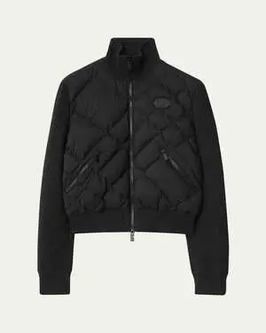 Burberry Quilted Knit Jacket - Black