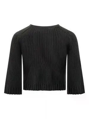 Loulou De Saison Ammi Ribbed Knit Top - Black