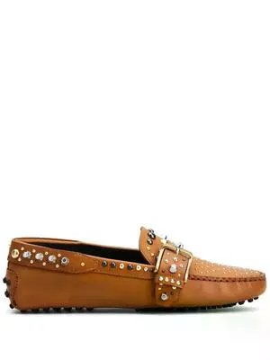 TOD'S Gommino Studded-buckle Loafers