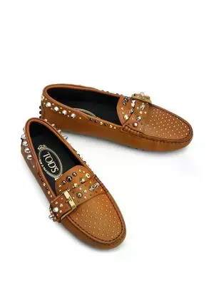 TOD'S Gommino Studded-buckle Loafers