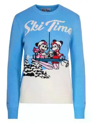 MC2 SAINT BARTH Minnie And Mickey Jacquard Sweater - Blue