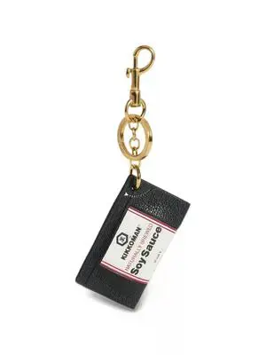 ANYA HINDMARCH X Kikkoman Leather Keychain - Black
