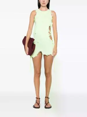 LOULOU Frayed Trim Dress