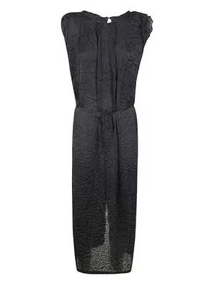 MARIA CALDERARA Creased Dress - Black