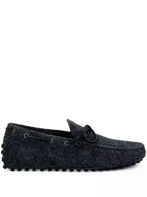 TOD'S Tie-fastening Felted Boat Shoes