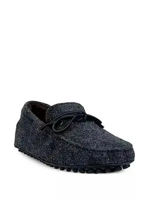TOD'S Tie-fastening Felted Boat Shoes