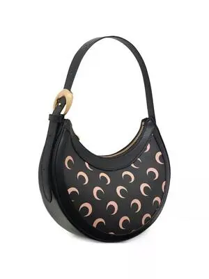 MARINE SERRE Mini Eclips Moon-print Shoulder Bag - Black