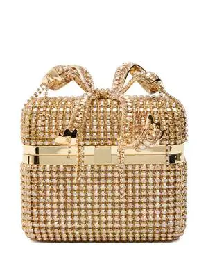 SELF-PORTRAIT Mini Crystal Embellishment Bag - Gold